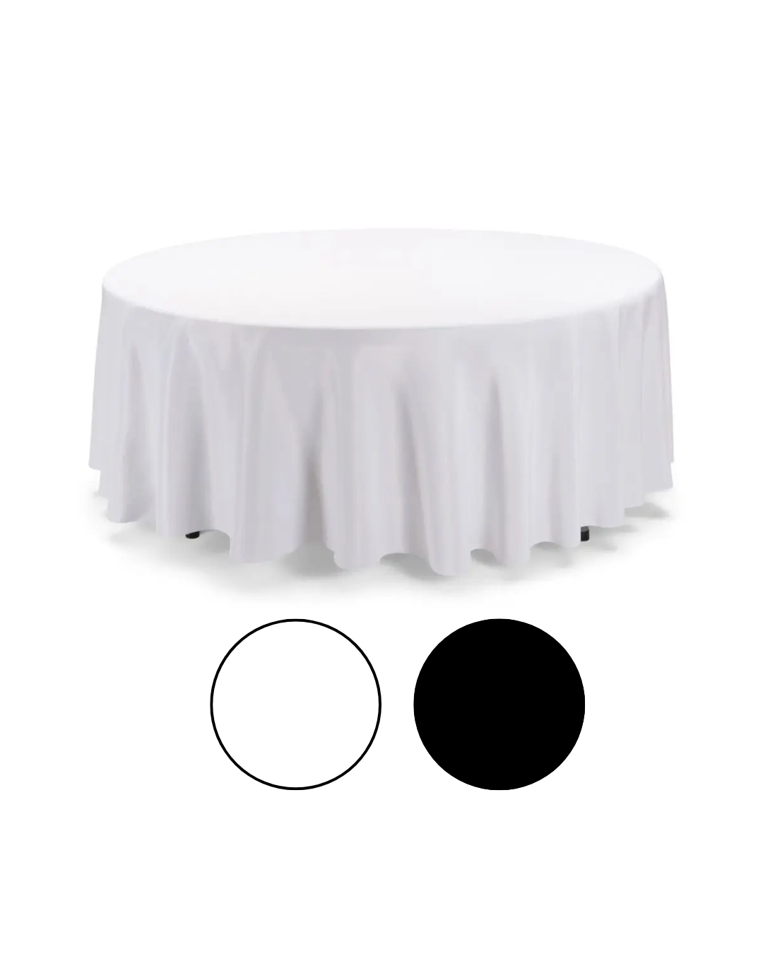 120" Round Tablecloth Rental | White Linen for Weddings & Events ...